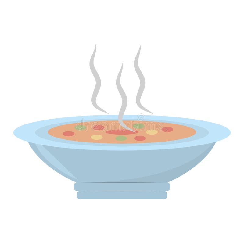 Comida Deliciosa De La Placa De Sopa Caliente Ilustración del Vector ...