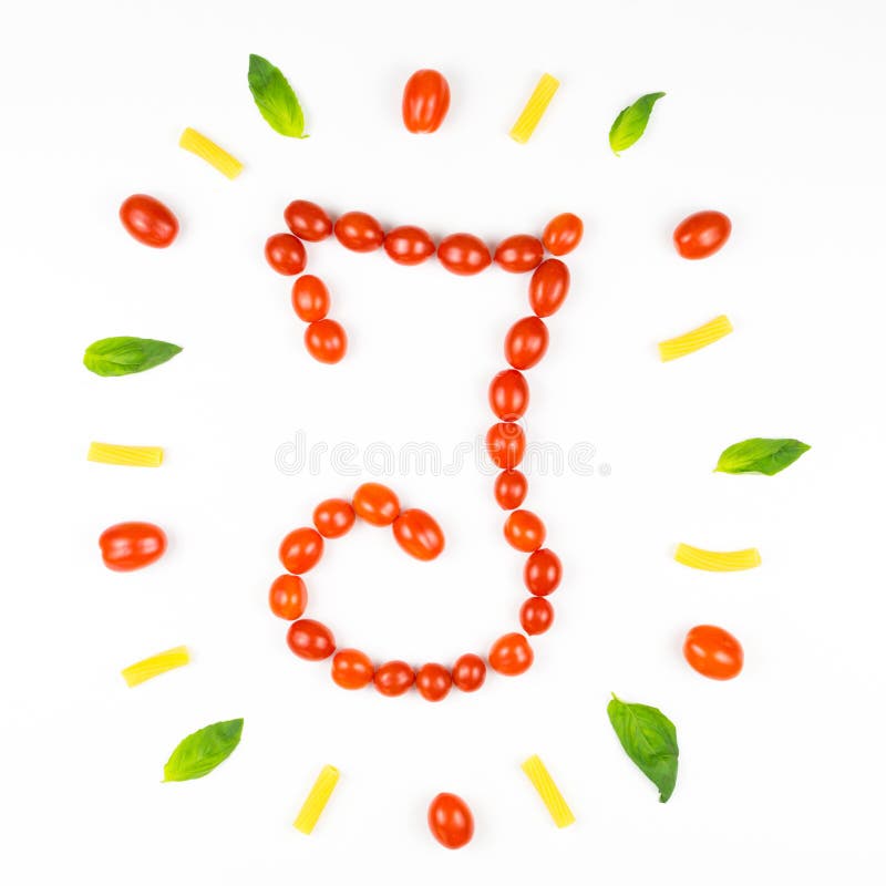 Comida Italiana Que Come El Modelo Con La Letra Foto de archivo ...