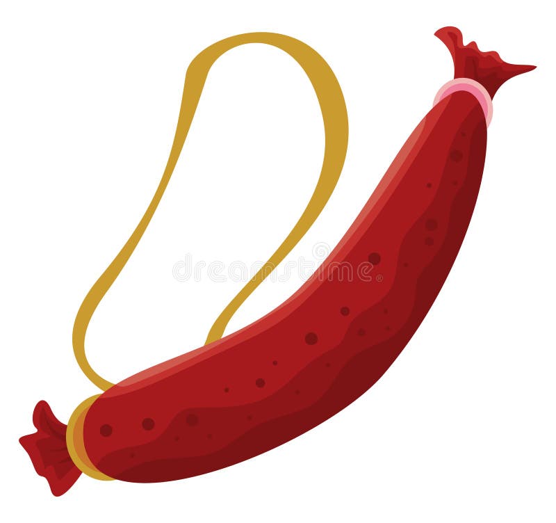 Comida a La Parrilla Chorizo Ilustración del Vector - Ilustración de ...