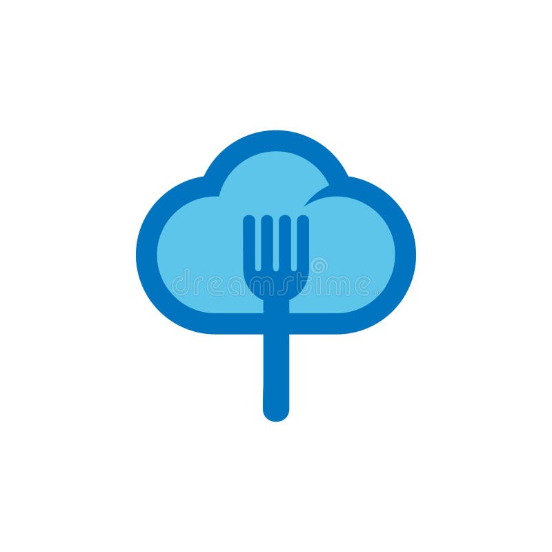 Comida Logo Icon Design De La Nube Stock de ilustración - Ilustración ...