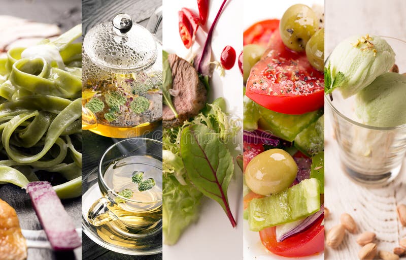 Comida Natural (en Colores Verdes) Foto de archivo - Imagen de almuerzo ...