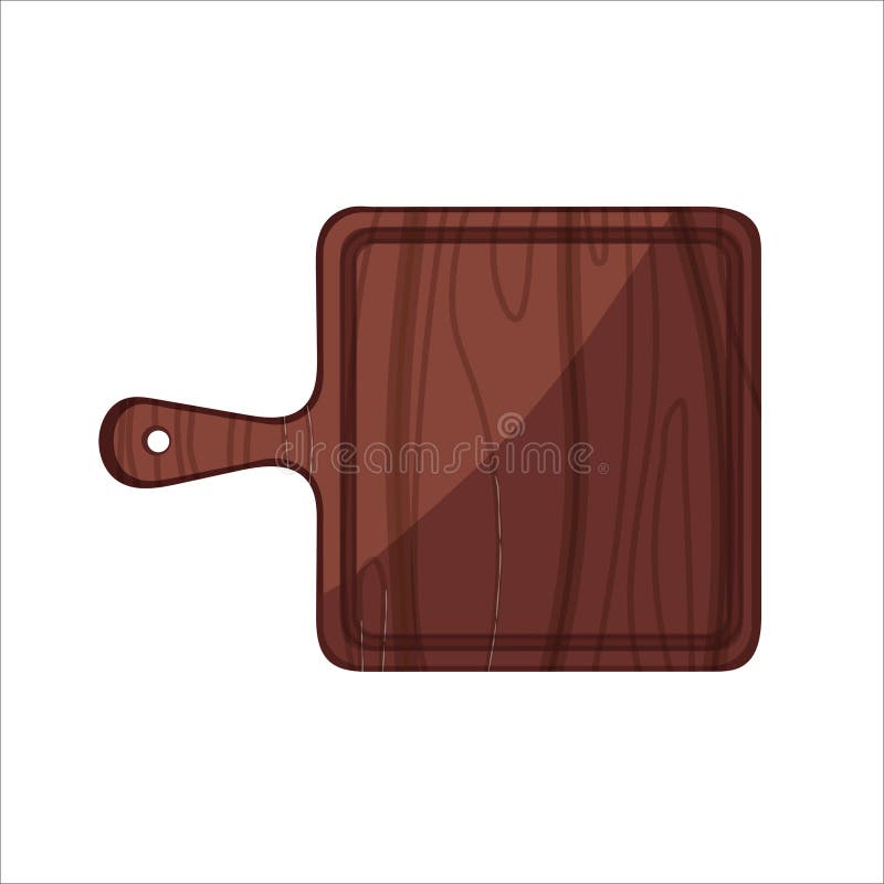 Wooden Cutting Board, Wooden Kitchen Chopping Boards Cartoon Vector Set ...