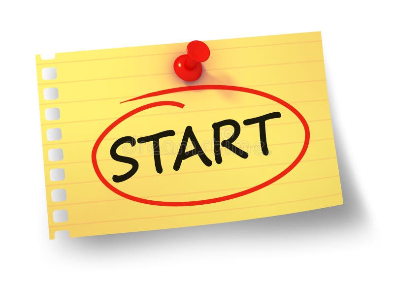 Comience El Ejemplo Del Concepto 3d Aislado Stock de ilustración ...