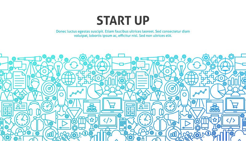 Comience Para Arriba El Concepto Ilustración del Vector - Ilustración ...