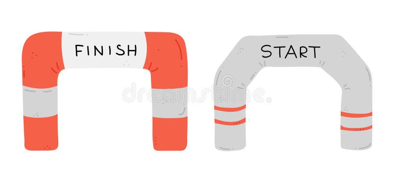 Comience Y Acabe La Bandera Ilustración del Vector - Ilustración de ...