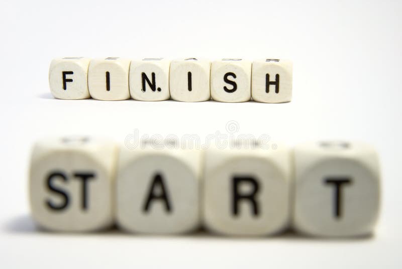 Comienzo - final imagen de archivo. Imagen de producto - 2815083