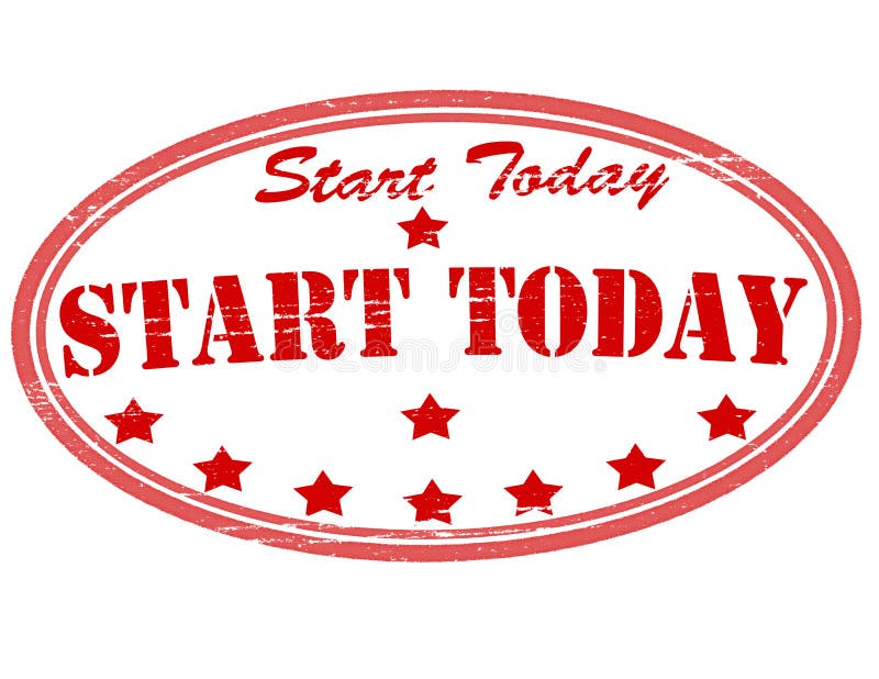 Comienzo hoy stock de ilustración. Ilustración de nowadays - 108758836