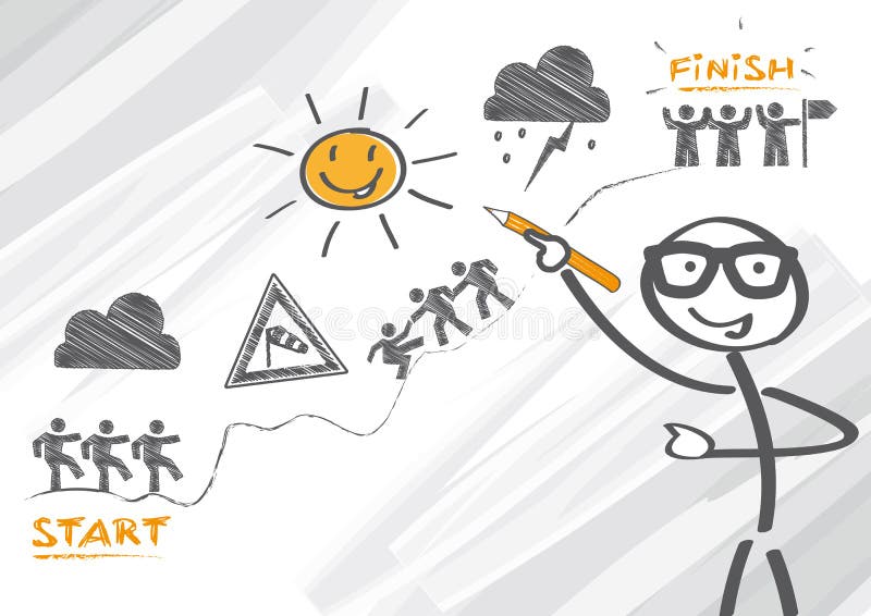 Comienzo y final stock de ilustración. Ilustración de fondos - 71003668