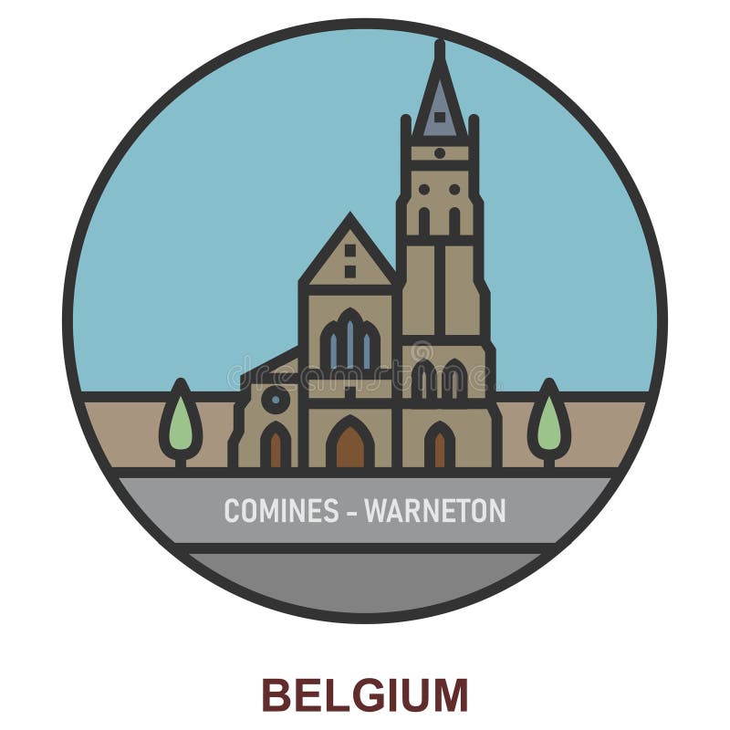 Comines-Warneton. Cities and Towns in Belgium Stock Vector ...