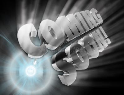 Coming soon announcement stock illustration. Illustration of abstract ...