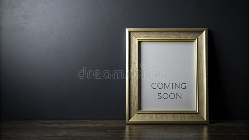 Coming Soon Announcement: Modern Vector Illustration with Empty Picture ...