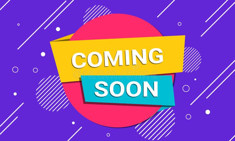 Coming Soon Banner Background with Swirl. Stock Vector - Illustration ...