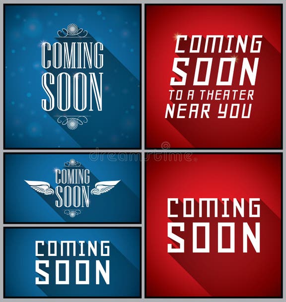Coming Soon Banners and Labels Stock Vector - Illustration of vector ...