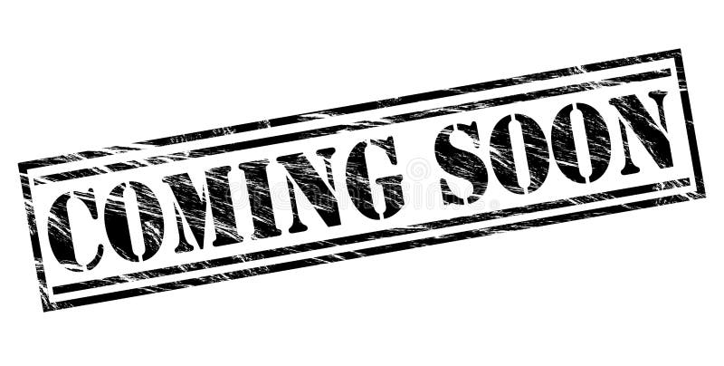 Black Coming Soon icon stock vector. Illustration of label - 115704989