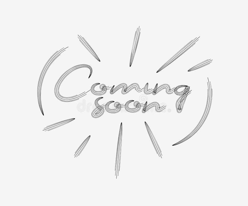Coming Soon Calligraphic Modern Font Style Text Stock Vector ...