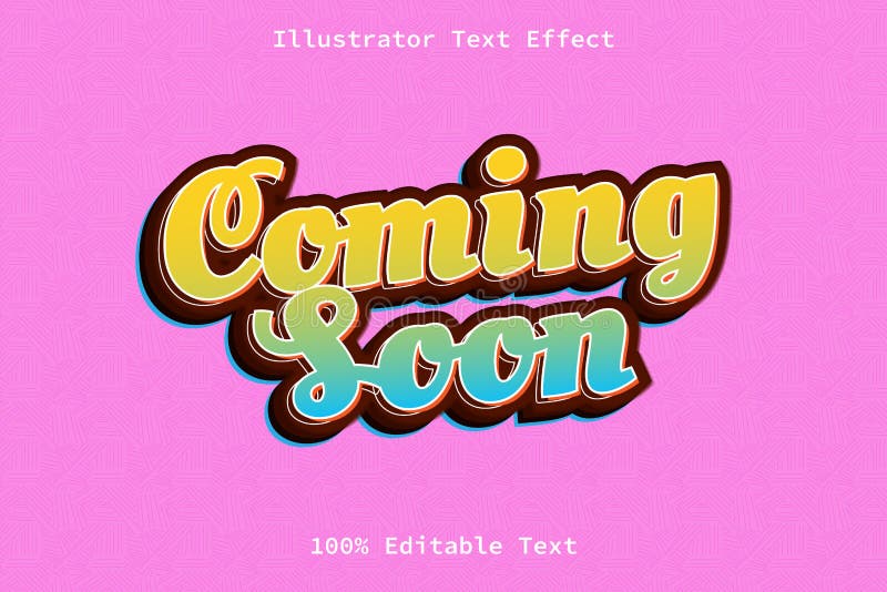 Coming Soon with Cartoon Style Editable Text Effect Stock Vector ...