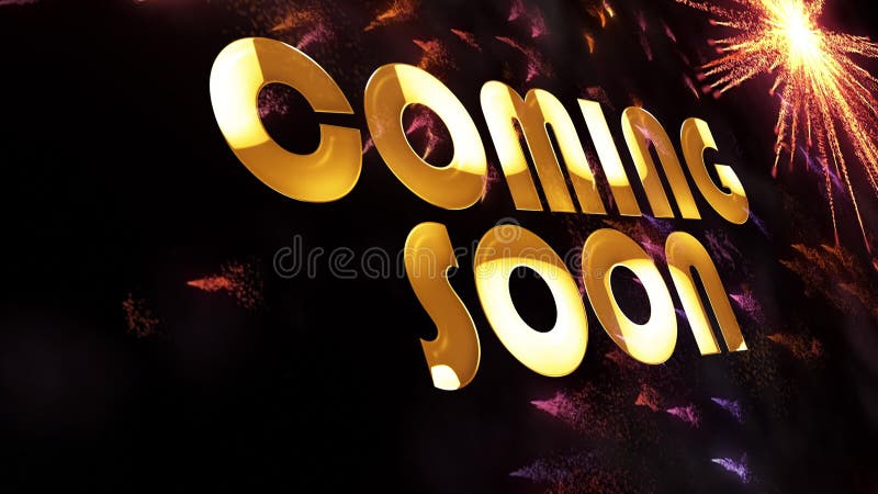 Coming Soon Cinematic Title with Fireworks Particles Motion Graphic ...