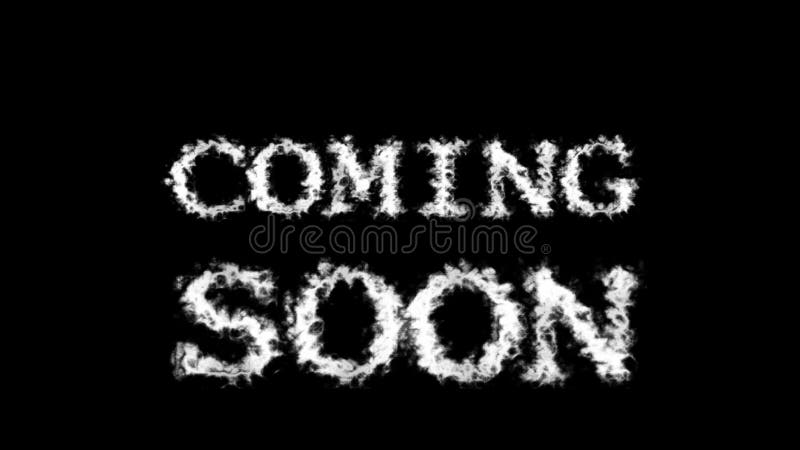 Coming Soon Smoke Text Effect Sky Isolated Background Stock Footage ...
