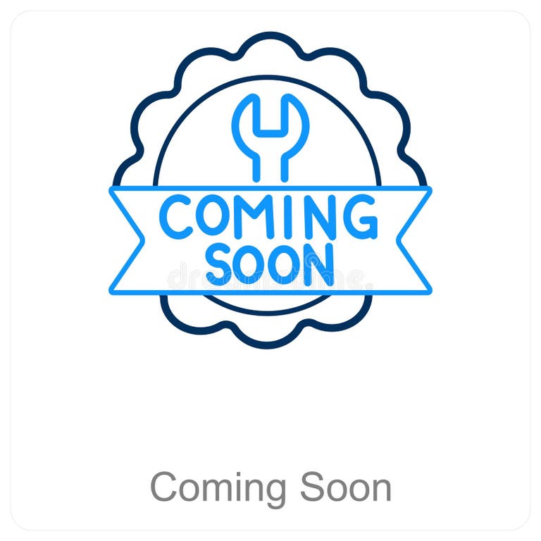 Coming Soon and Construction Icon Concept Stock Illustration ...