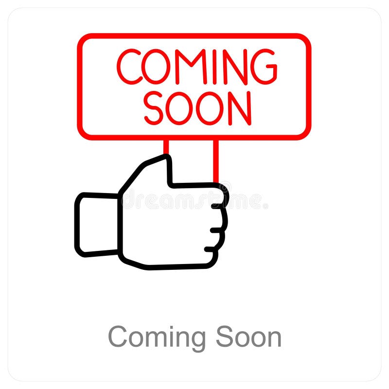 Coming Soon and Construction Icon Concept Stock Illustration ...