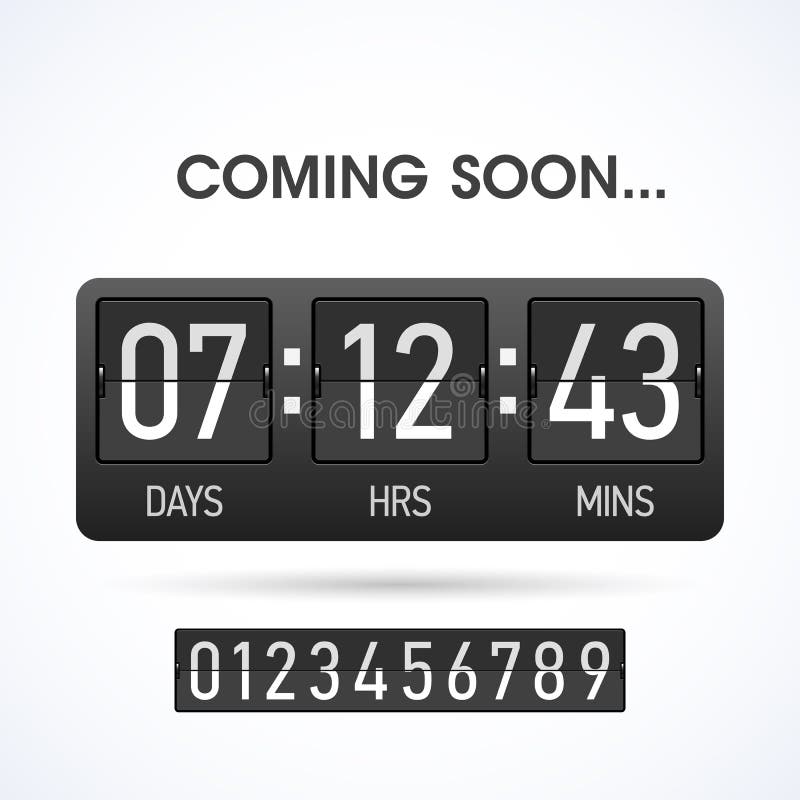 Countdown timer stock vector. Illustration of board, panel - 20119535