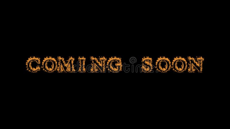 Coming Soon Fire Text Effect White Isolated Background Stock Footage ...