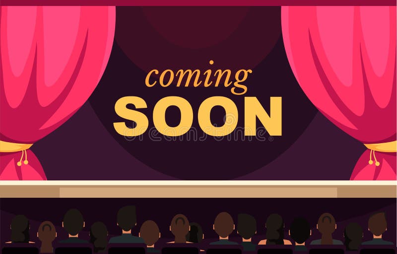 Coming Soon Flat Vector Banner Template Stock Vector - Illustration of ...