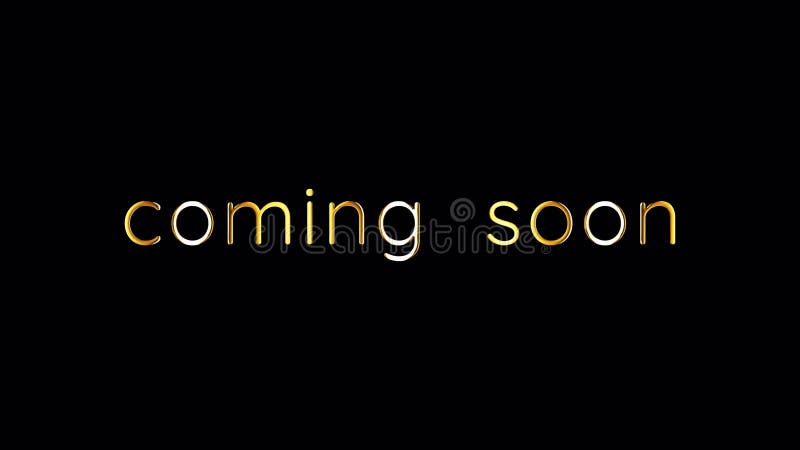 Coming Soon Golden Text Banner Loop Animation Stock Footage - Video of ...