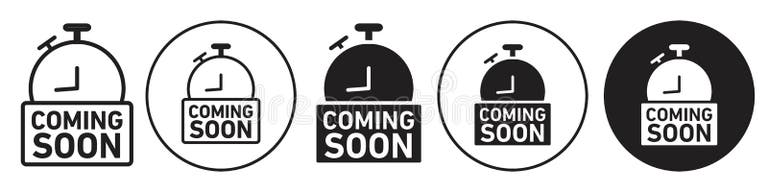 Coming Soon Icon Vector Set Collection for Web Stock Vector ...