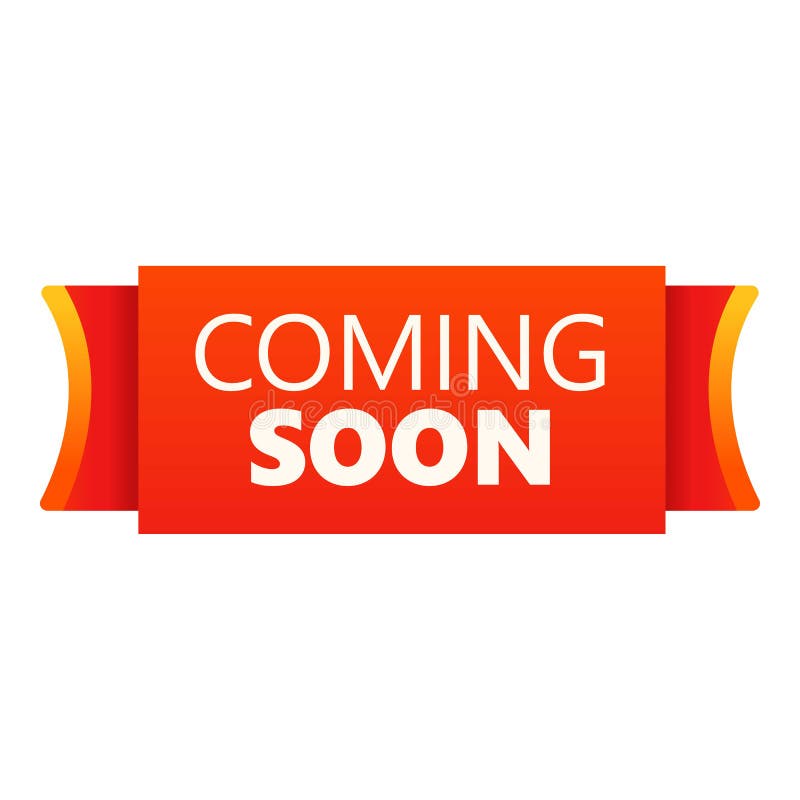 Coming Soon Label Icon, Cartoon Style Stock Vector - Illustration of ...