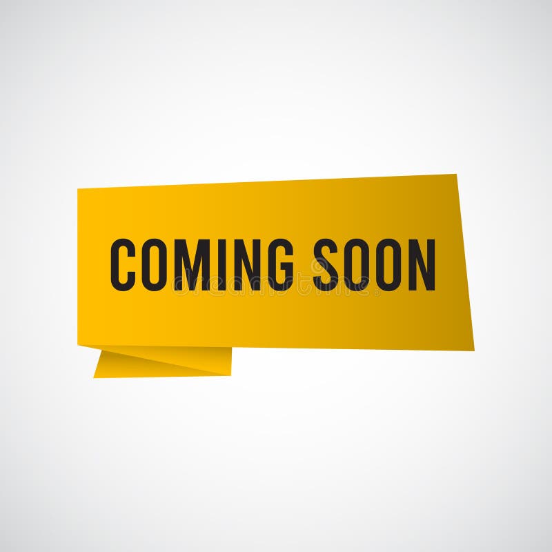 Coming Soon Label Tag Logo Vector Template Design Illustration Stock ...
