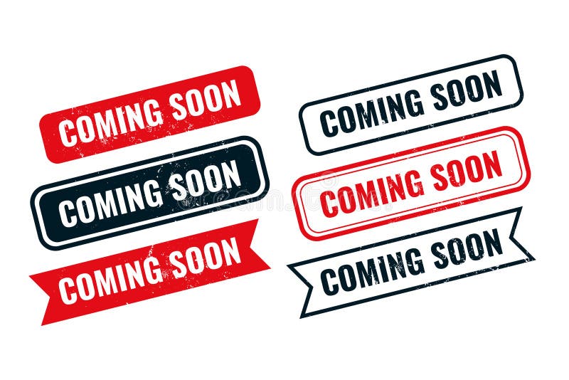 Coming Soon Label Template for Web Store Promo Stock Vector ...