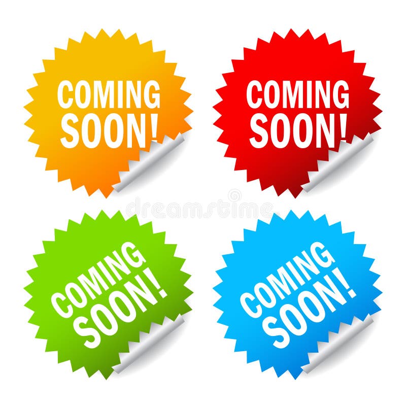 Colorful Banner with Words Coming Soon Stock Vector - Illustration of ...