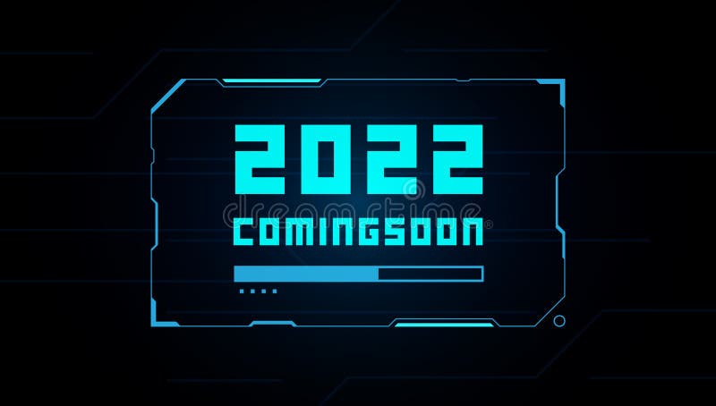 2022 Coming Soon Loading Bar Frame Futuristic Hud Neon Vector Design ...