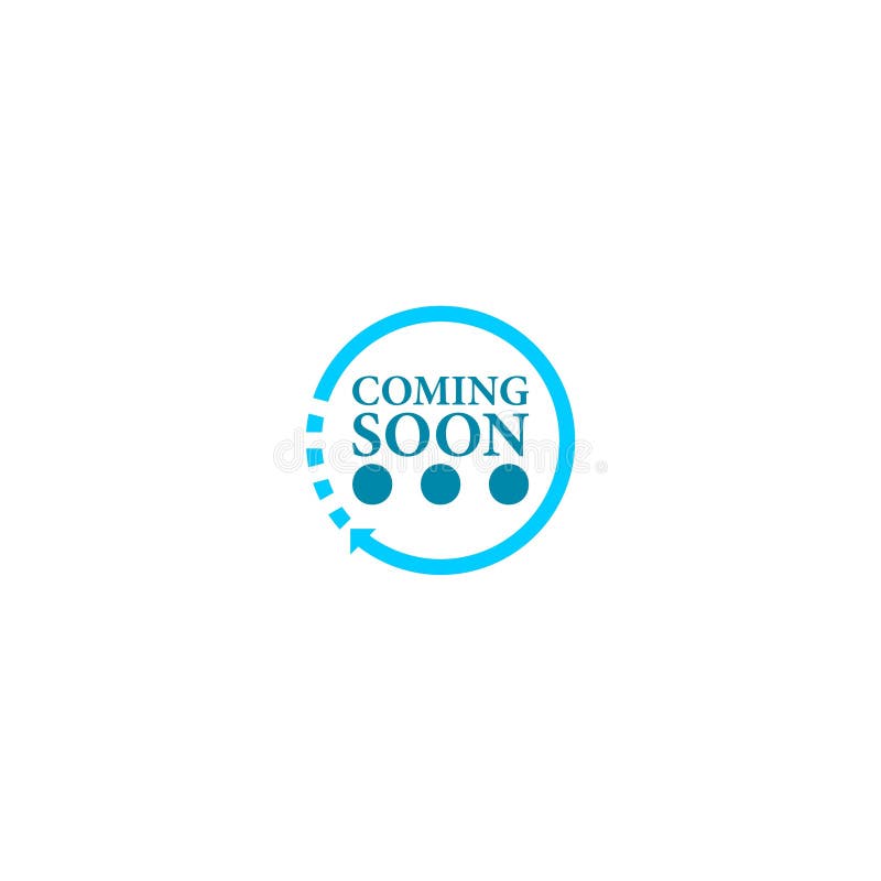 Coming Soon Loading Isolated on White Background Stock Vector ...