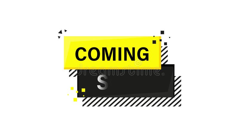 Coming Soon Megaphone Yellow Banner in 3D Style on White Background ...