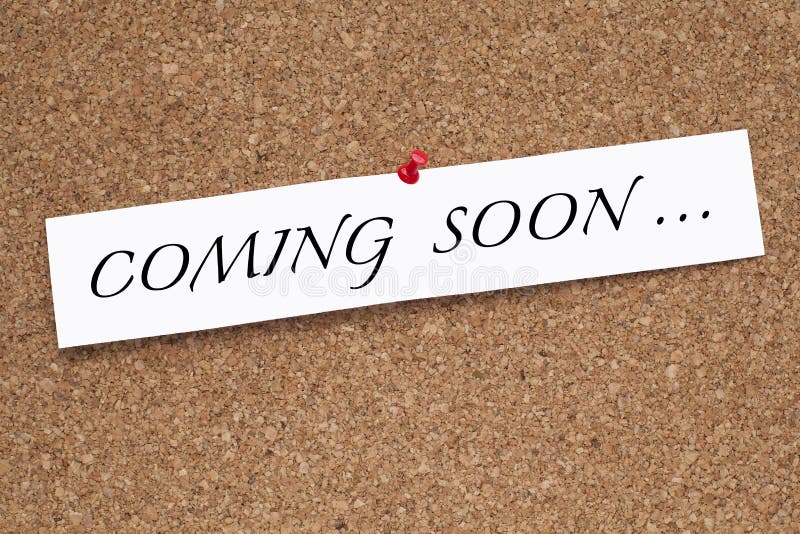 Coming Soon stock photo. Image of soon, note, pushpin - 44224106