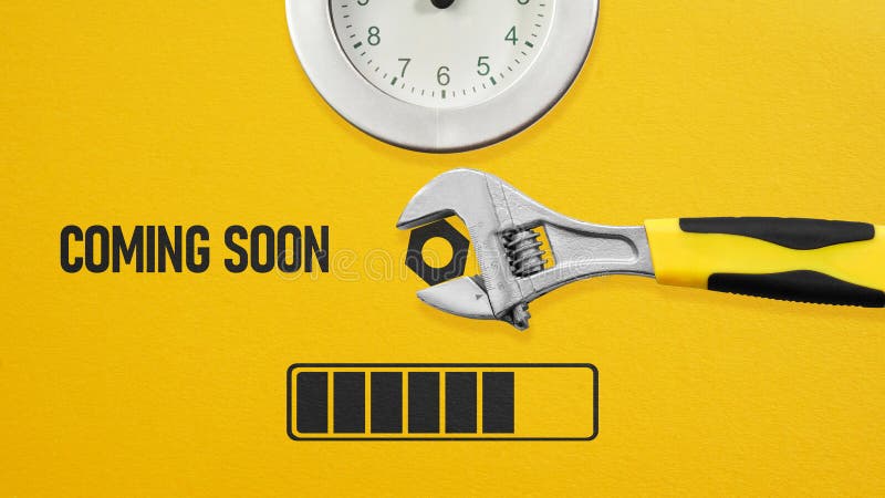 Coming Soon is Shown Using the Text with a Loading Bar. Web Site Under ...