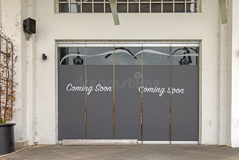 Coming Soon Sign stock image. Image of serbia, commercial - 336358857