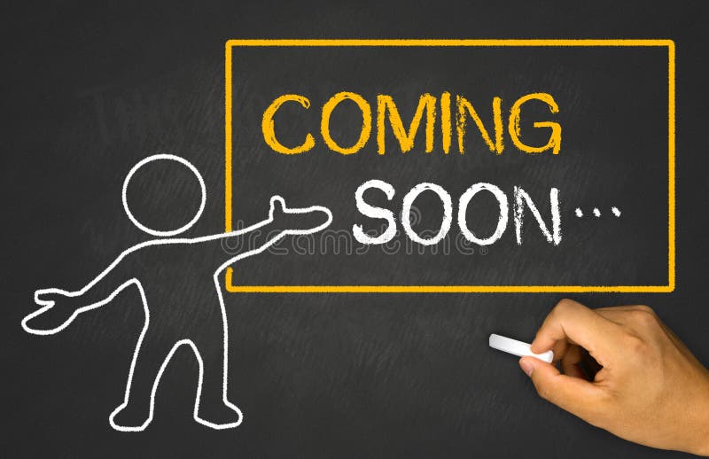 Coming Soon - Female Hand with Megaphone and Text Stock Photo - Image ...