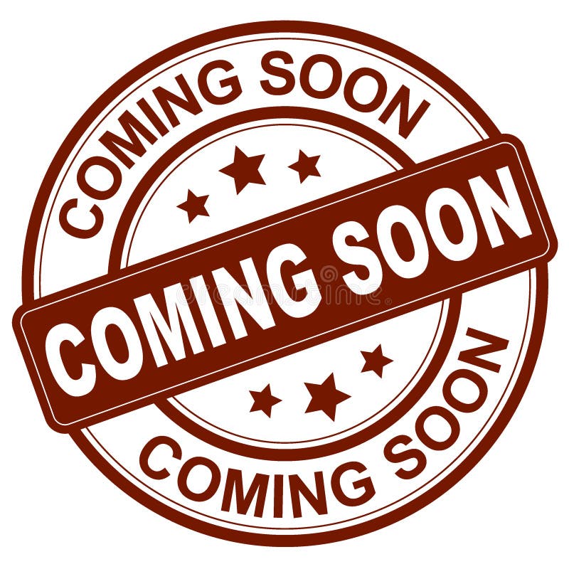 Coming soon stamp stock vector. Illustration of item - 124832066