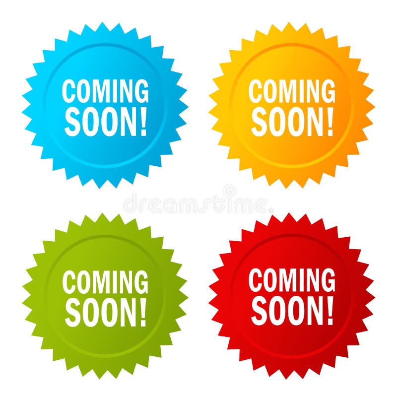 Coming Soon Star Sticker Icon Stock Vector - Illustration of ...