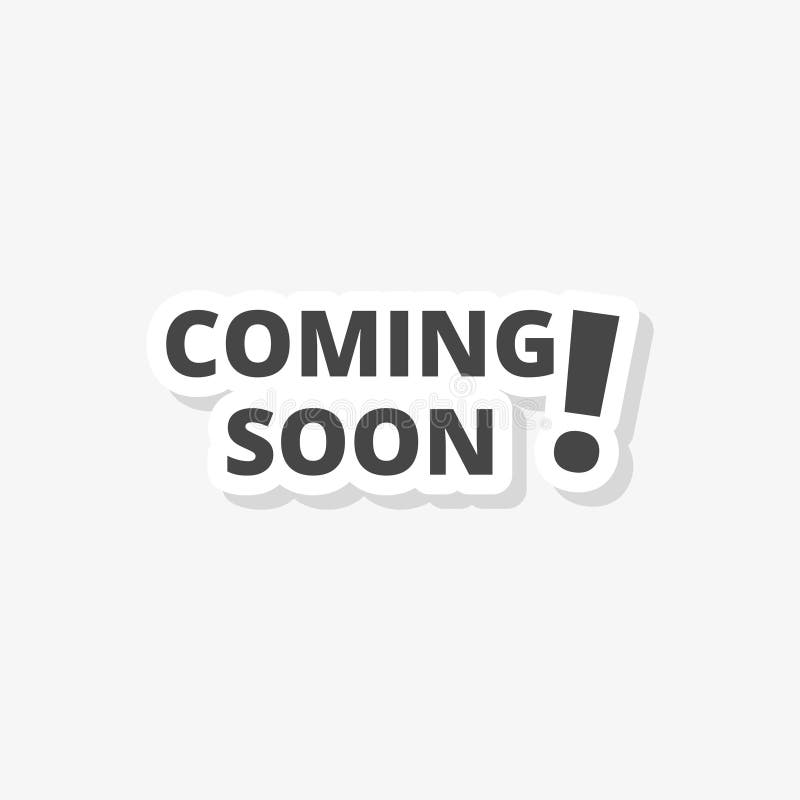 Black Coming Soon icon stock vector. Illustration of coming - 115704989