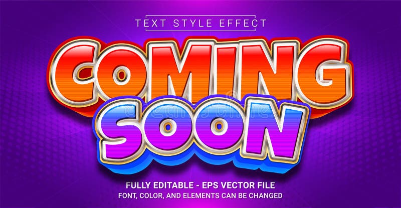 Coming Soon Text Style Effect. Editable Graphic Text Template Stock ...