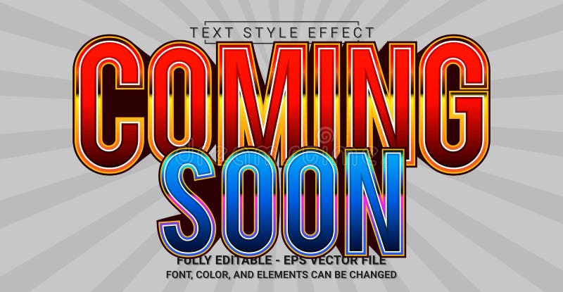 Coming Soon Text Style Effect. Editable Graphic Text Template Stock ...
