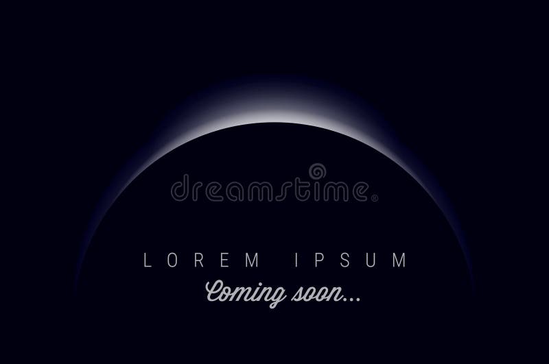 Coming Soon Sunrise Dark Background. Vector Illustration Stock ...