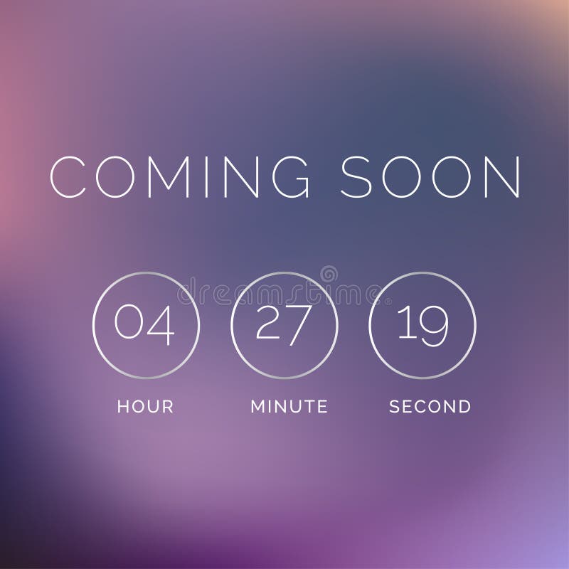 Coming soon time clock stock vector. Illustration of green - 125353062