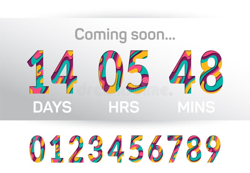 Countdown Clock Counter Timer Vector Template for Website. Stock Vector ...