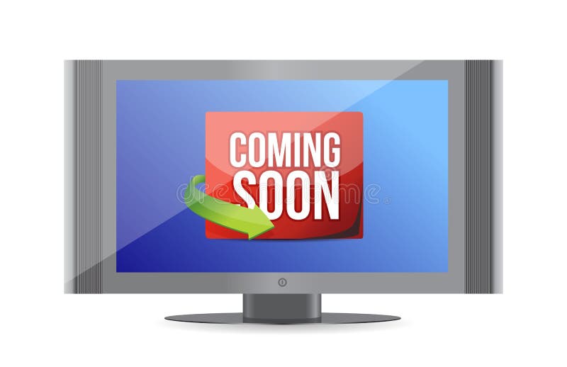 Coming soon on tv screen stock illustration. Illustration of commerce ...