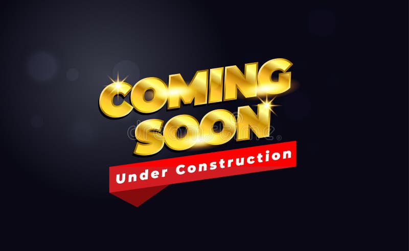 Coming Soon Under Construction Promotion Banner, with Megaphone..Vector ...